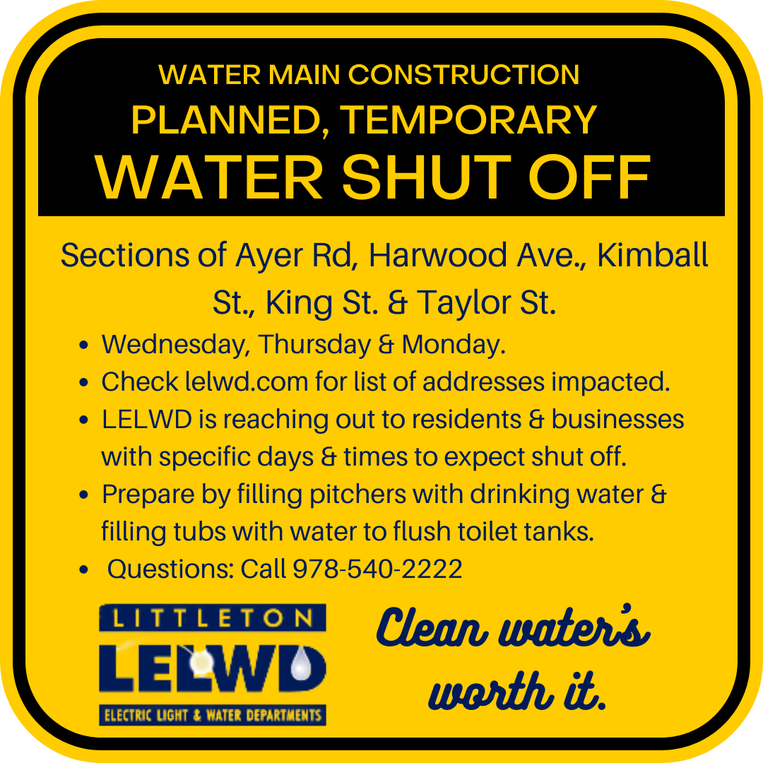 Water Main Construction Temporary Water Shut Off